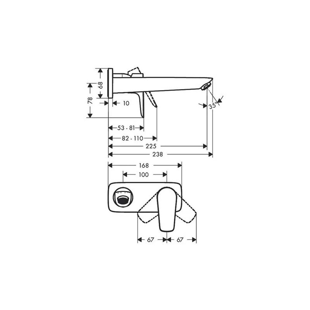 Baterie lavoar incastrata bronz periat Hansgrohe Talis Select E ...