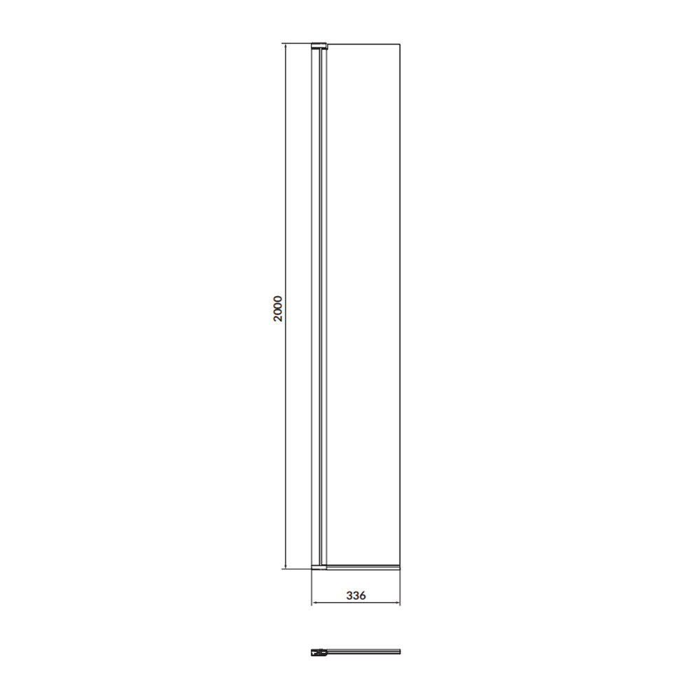 Paravan dus mobil 30x200 cm sticla securizata, profil crom pentru ...