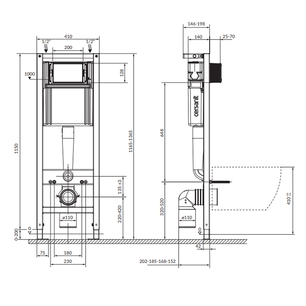 Rezervor wc incastrat Cersanit System 40 K97-524 Cersanit